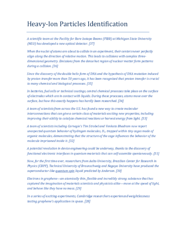 (PDF) Heavy-Ion Particles Identification