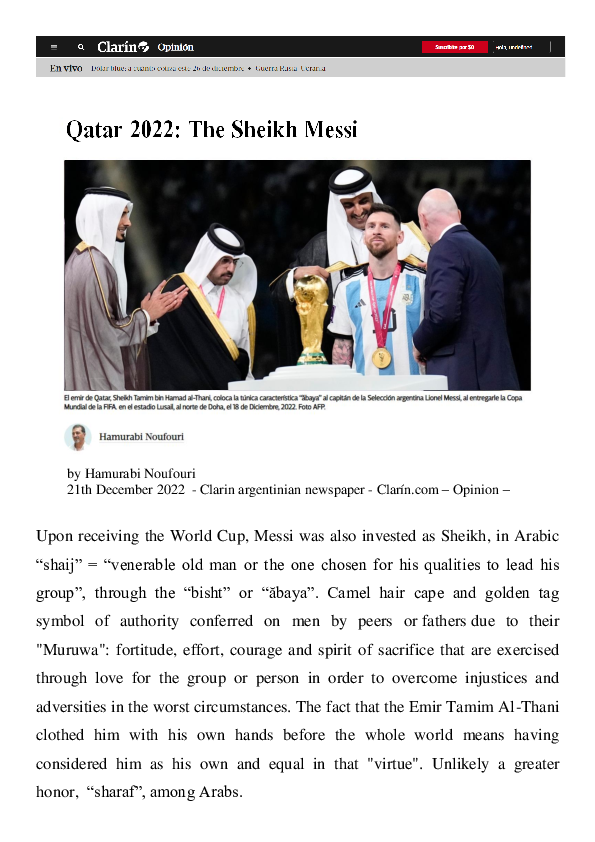 (PDF) Qatar 2022 The Sheikh Messi El Jeque Messi