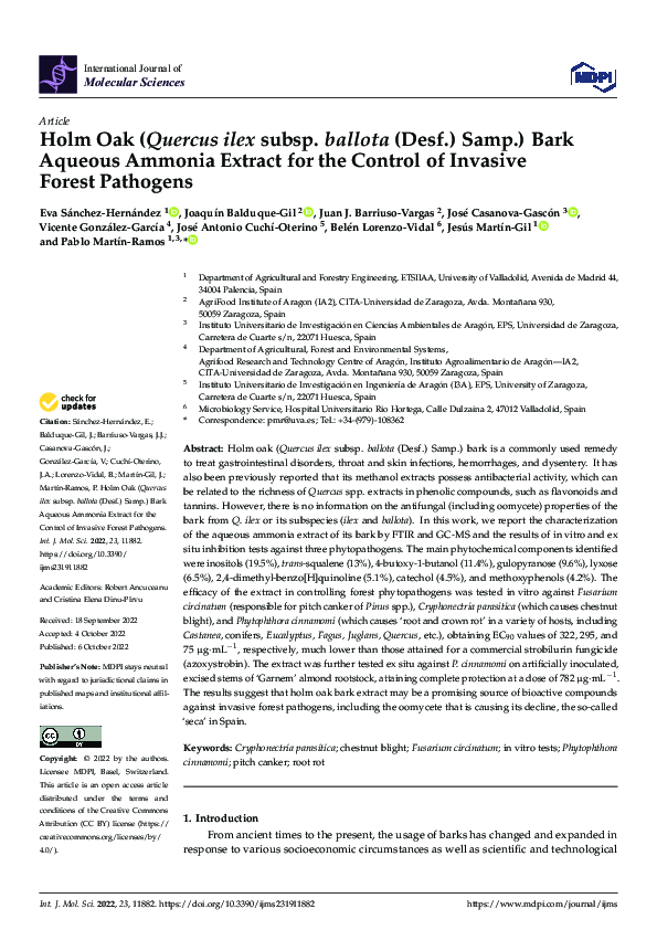 (PDF) Holm Oak (Quercus ilex subsp. ballota (Desf.) Samp.) Bark Aqueous ...