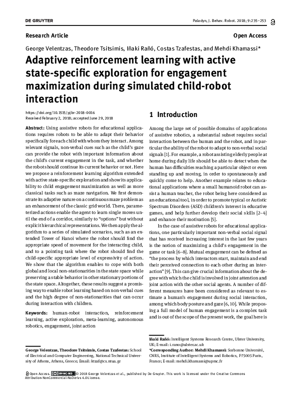 (PDF) Adaptive reinforcement learning with active state-specific ...