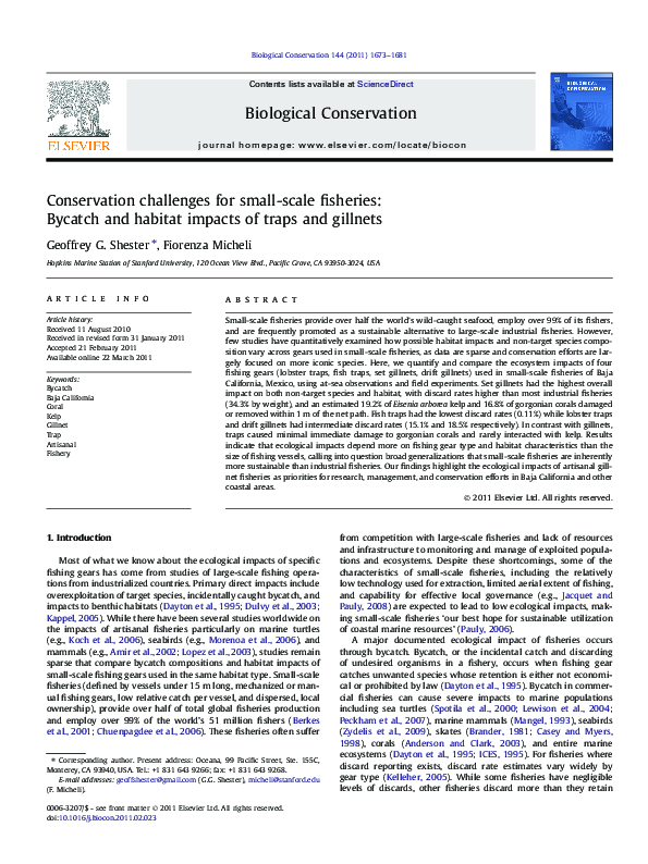 (PDF) Conservation challenges for small-scale fisheries: Bycatch and ...
