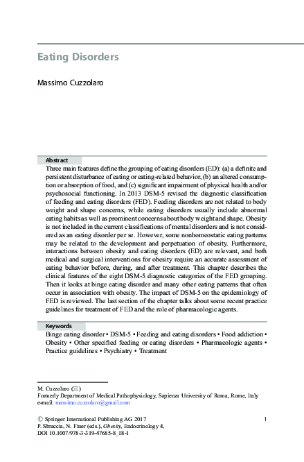 (PDF) Eating Disorders