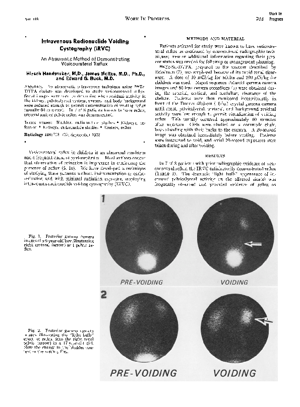 (PDF) Intravenous Radionuclide Voiding Cystography (IRVC) | Hirsch ...