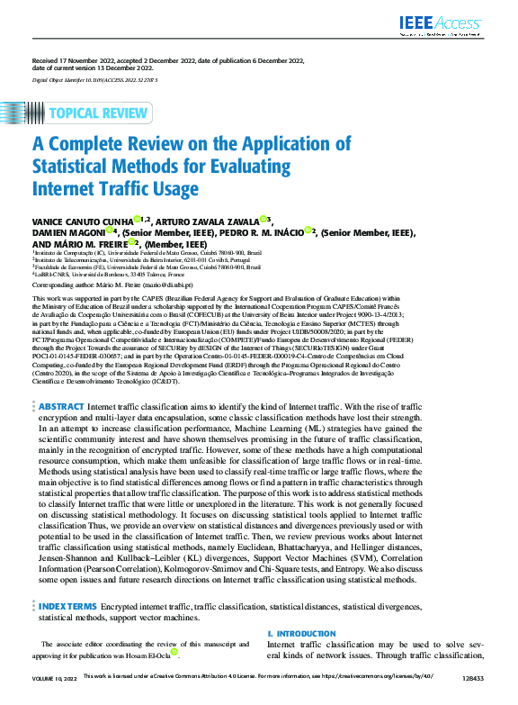 (PDF) A Complete Review on the Application of Statistical Methods for ...