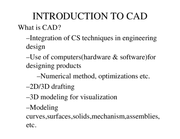 (PDF) Introduction to CAD