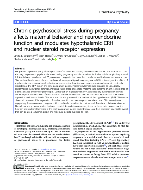 (PDF) Placental CRH Modulates Maternal Pituitary-Adrenal Function in ...