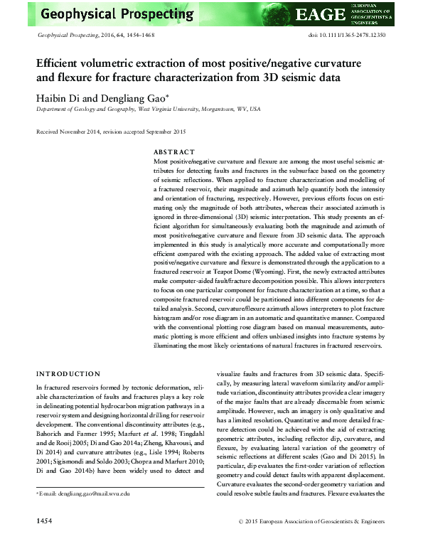 (PDF) Efficient volumetric extraction of most positive/negative curvature and flexure for ...