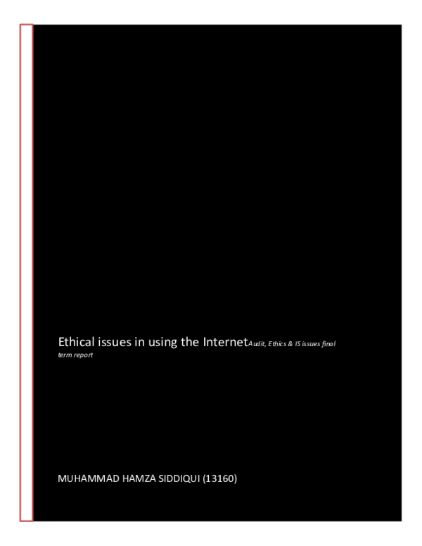 (DOC) Ethical issues in Using The Internet