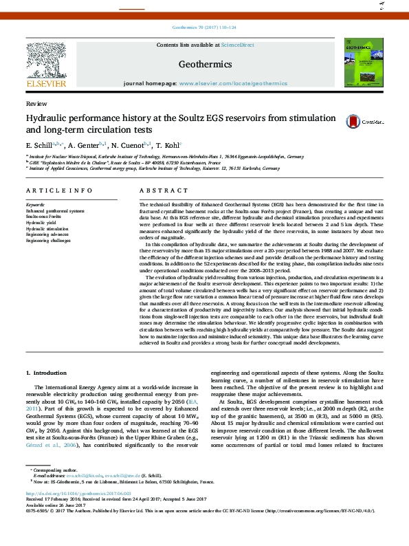 (PDF) Hydraulic performance history at the Soultz EGS reservoirs from ...