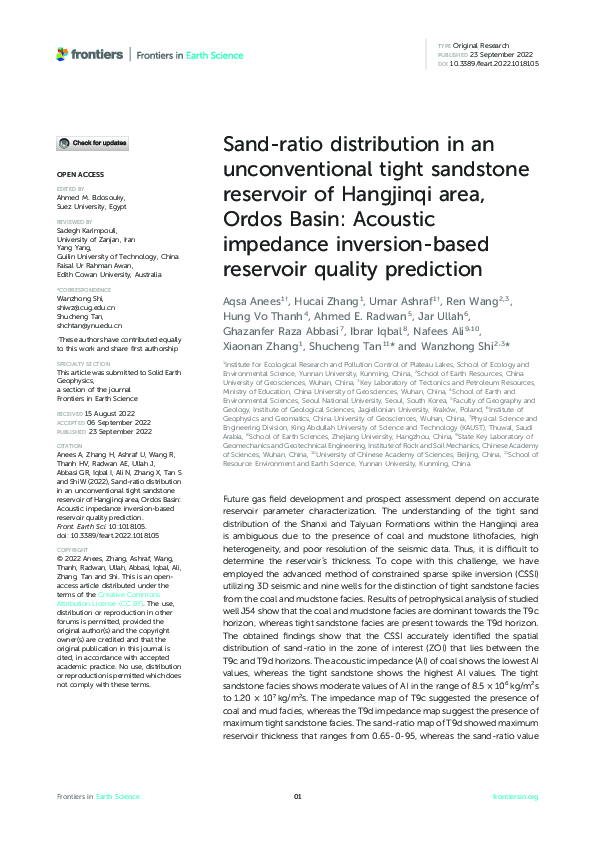 (PDF) Sand-ratio distribution in an unconventional tight sandstone ...