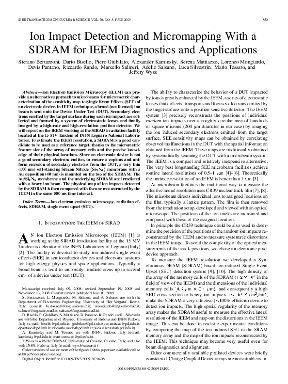 (PDF) Ion Impact Detection and Micromapping With a SDRAM for IEEM ...