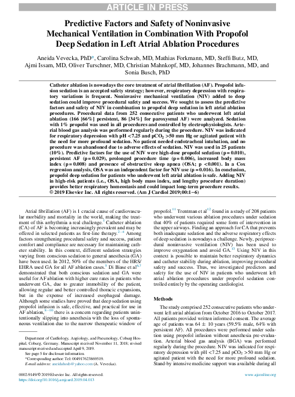 (PDF) Predictive Factors and Safety of Noninvasive Mechanical ...