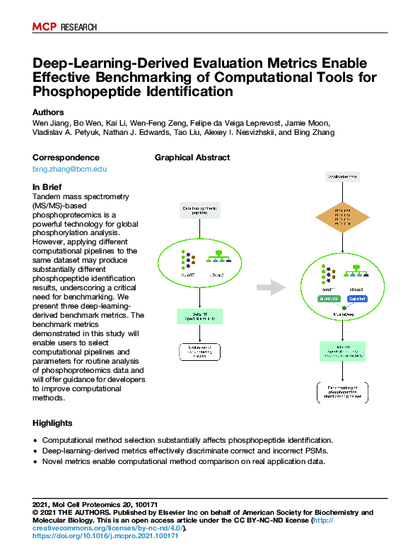 (PDF) Deep-Learning-Derived Evaluation Metrics Enable Effective Benchmarking of Computational ...