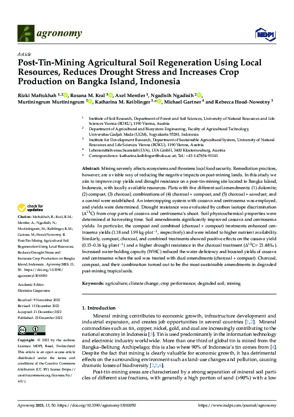 (PDF) Post-Tin-Mining Agricultural Soil Regeneration Using Local ...