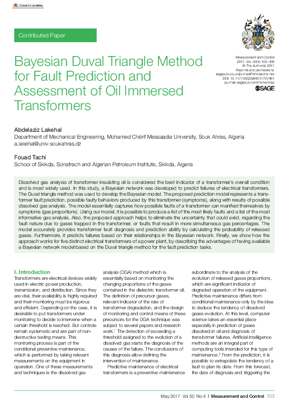 (PDF) Bayesian Duval Triangle Method for Fault Prediction and ...