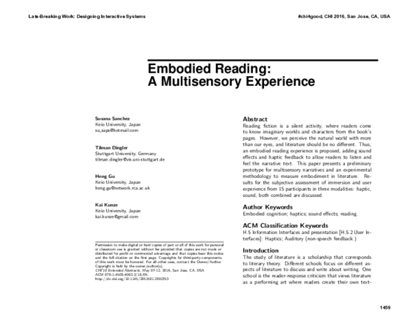 (PDF) Embodied Reading