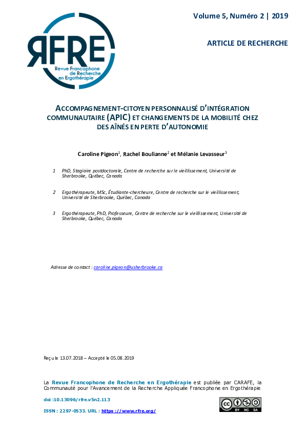 (PDF) Accompagnement-citoyen personnalisé d'intégration communautaire ...