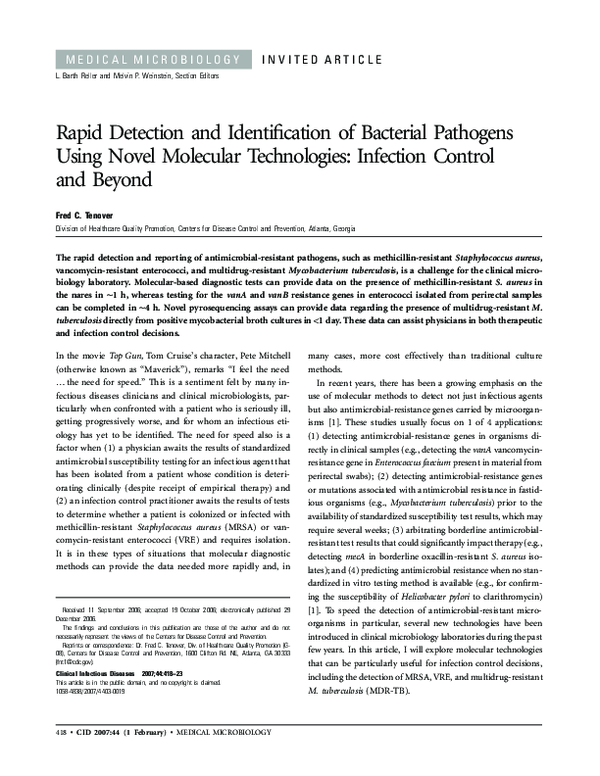 (PDF) Rapid Detection and Identification of Bacterial Pathogens Using ...