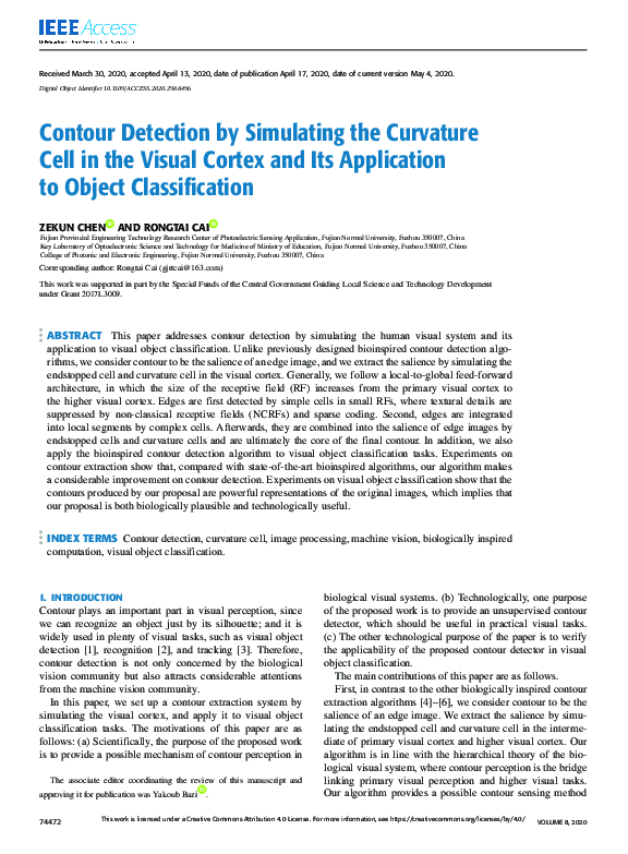 (PDF) Contour Detection by Simulating the Curvature Cell in the Visual ...