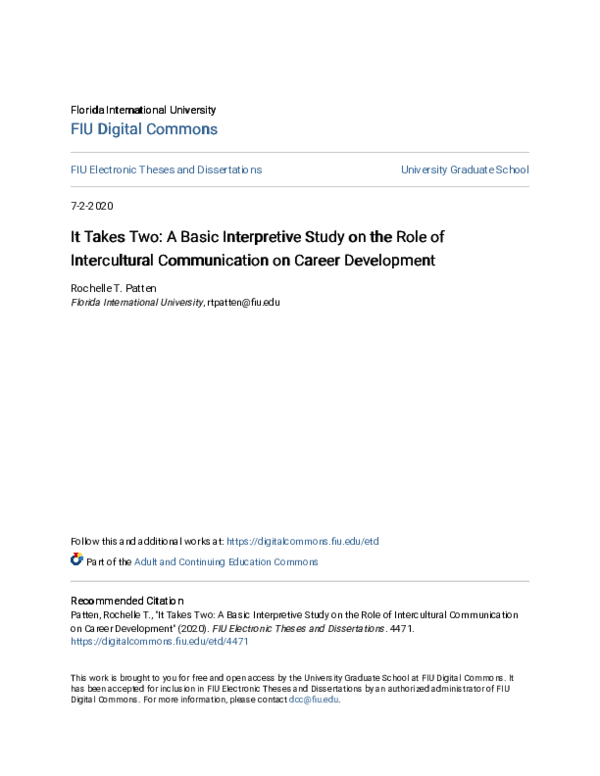 (PDF) It Takes Two: A Basic Interpretive Study on the Role of ...