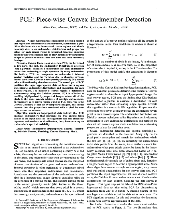 (PDF) PCE: Piecewise Convex Endmember Detection