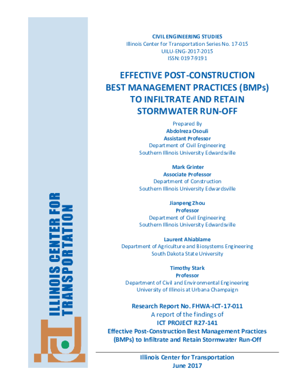 (PDF) Effective Post-Construction Best Management Practices (BMPS) to ...