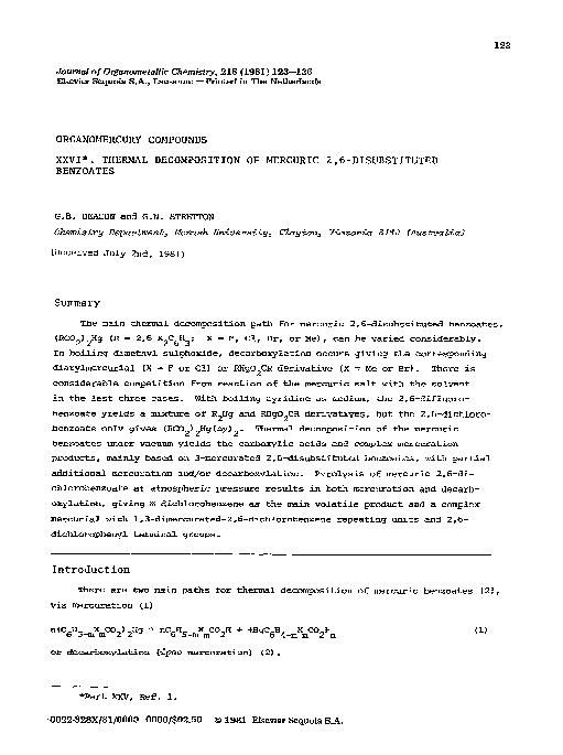 (PDF) Organomercury compounds