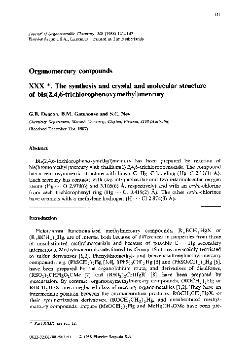 (PDF) Organomercury compounds