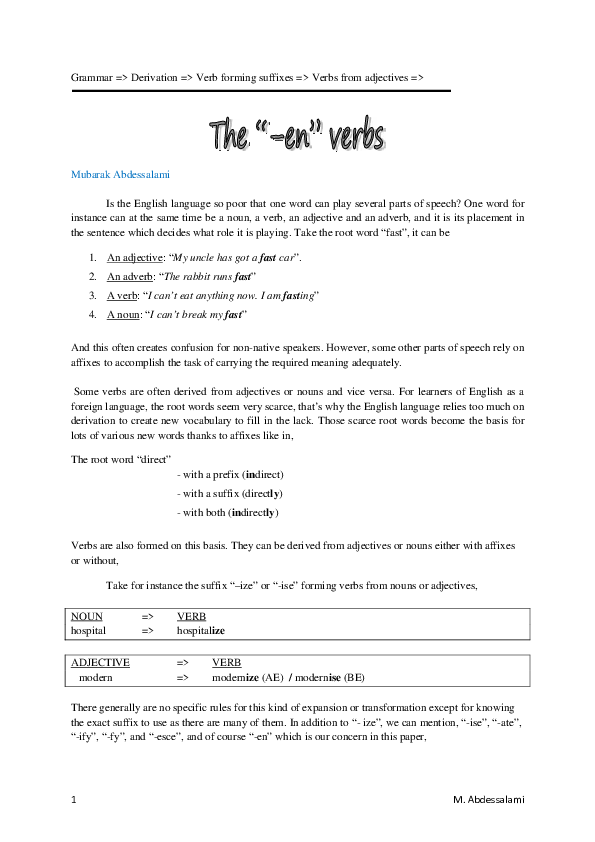 (PDF) The -en verbs