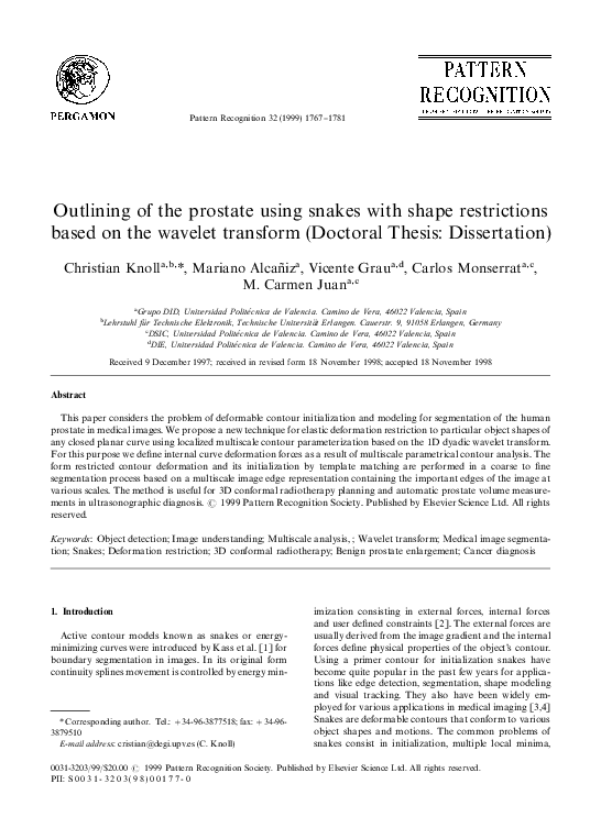 (PDF) Outlining of the prostate using snakes with shape restrictions ...