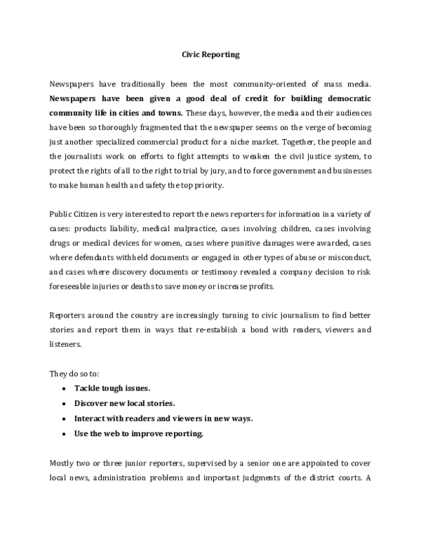 (DOC) Civic reporting