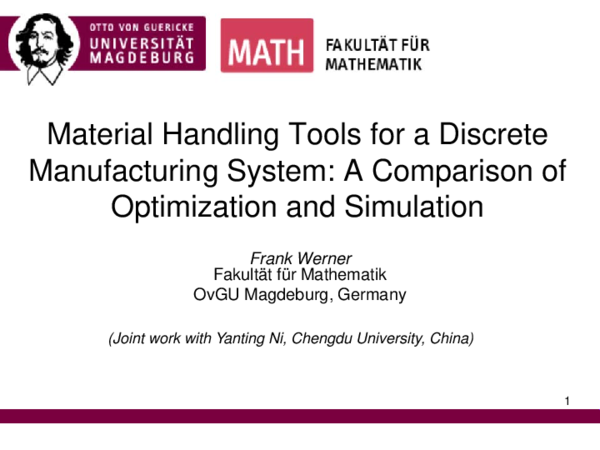 (PDF) Optimizing Material Handling in Manufacturing