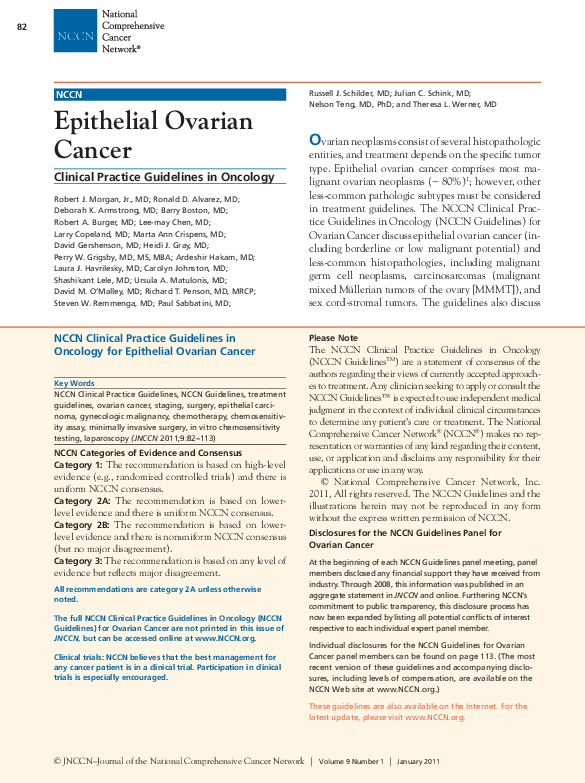 (PDF) Epithelial Ovarian Cancer