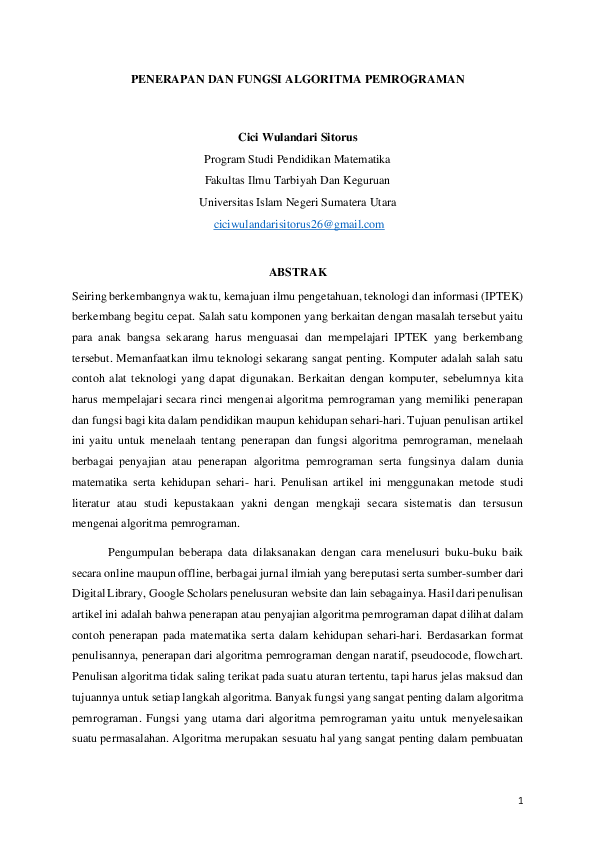 (PDF) PENERAPAN DAN FUNGSI ALGORITMA PEMROGRAMAN