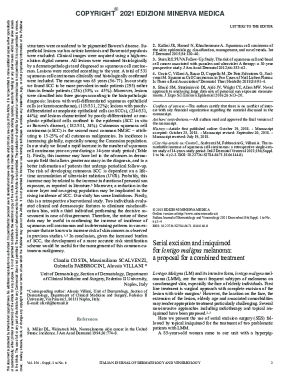 (PDF) Serial excision and imiquimod for lentigo maligna melanoma: a ...