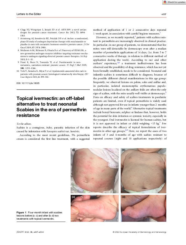 (PDF) Topical ivermectin: an off-label alternative to treat neonatal ...