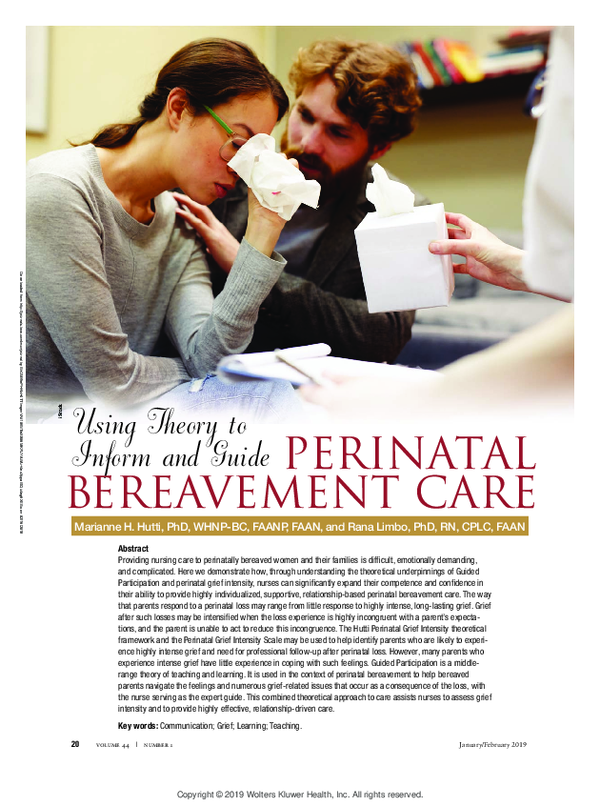 (PDF) Using Theory to Inform and Guide Perinatal Bereavement Care
