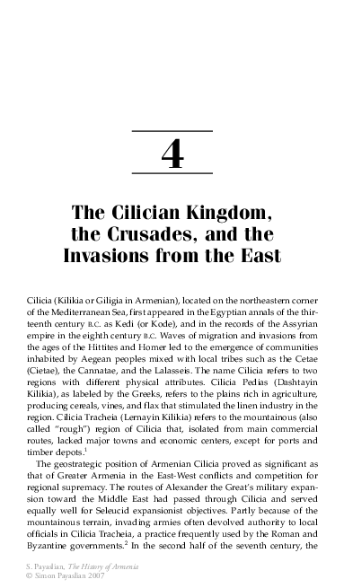 (PDF) The Cilician Kingdom, the Crusades, and the Invasions from the East