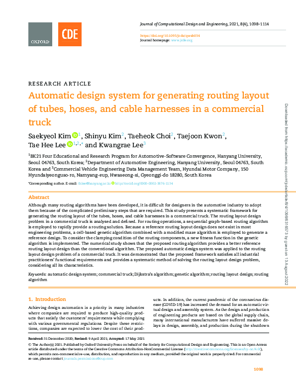 (PDF) Automatic design system for generating routing layout of tubes ...