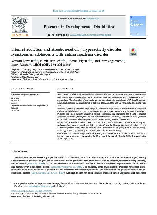 (PDF) Internet addiction and attention-deficit-hyperactivity disorder ...