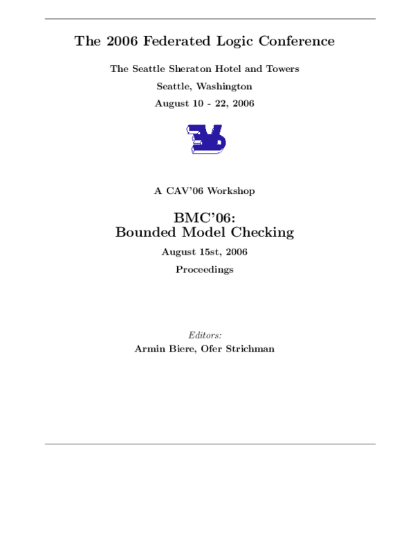 (PDF) Bounded Model Checking with Parametric Data Structures | Erika Abraham - Academia.edu