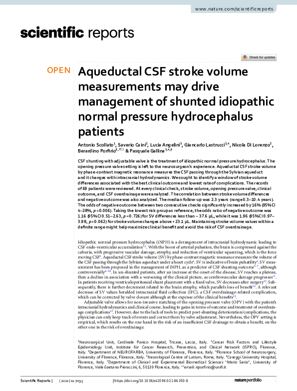 (PDF) Aqueductal CSF stroke volume measurements may drive management of ...