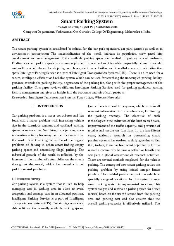 (PDF) Smart Parking System