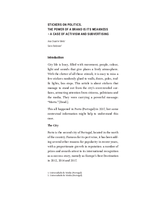(PDF) Stickers on politics. The power of a brand is its weakness – a ...
