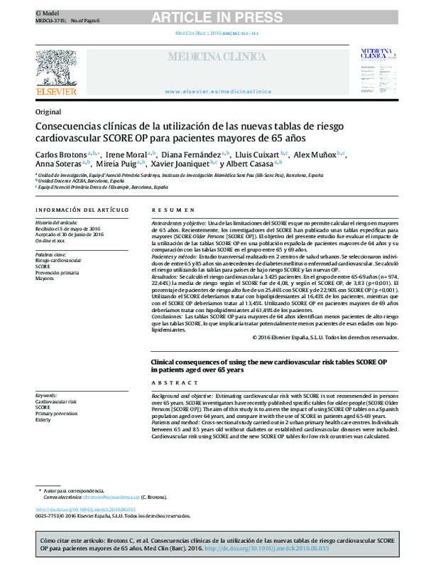 (PDF) Consecuencias clínicas de la utilización de las nuevas tablas de ...