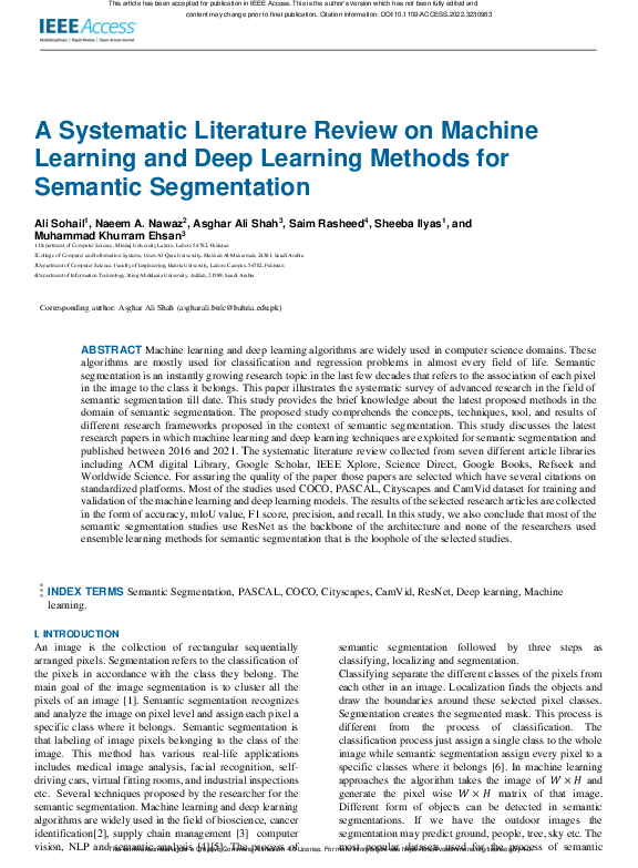 Pdf A Systematic Literature Review On Machine Learning And Deep