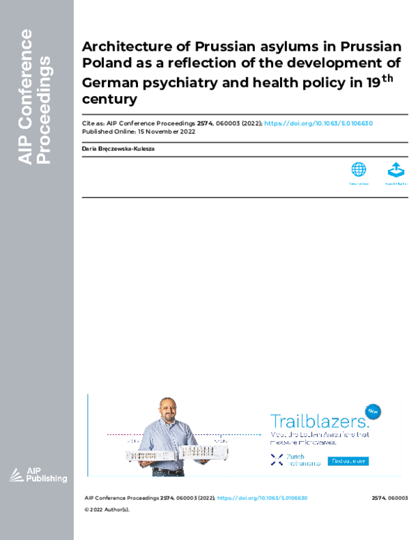 (PDF) Architecture of Prussian asylums in Prussian Poland as a ...