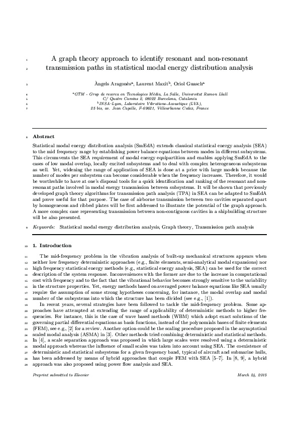 (PDF) A graph theory approach to identify resonant and non-resonant transmission paths in ...