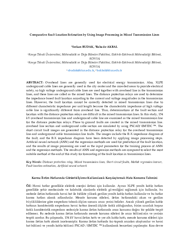 Pdf Comparative Fault Location Estimation By Using Image Processing