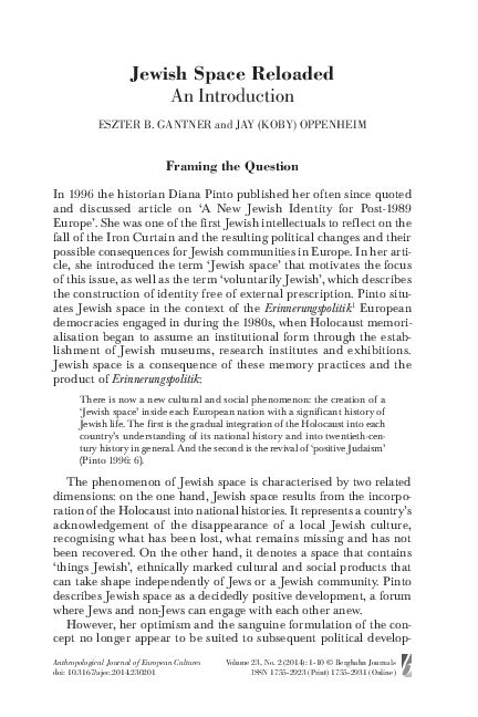 (PDF) Jewish Space Reloaded: An Introduction